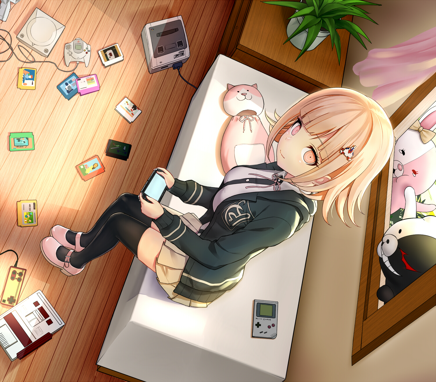 drogoth dangan-ronpa dangan-ronpa 2 monokuma monomi nanami chiaki seifuku thighhighs | #295261 ...